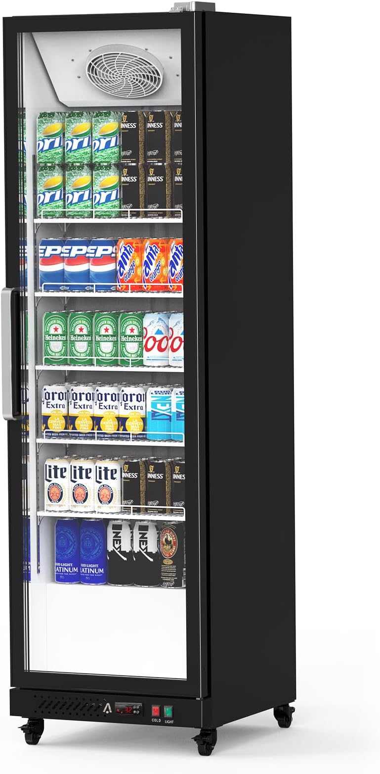 Amazon.com: Commercial Refrigerator, 1 Door Display Fridge Merchandiser ...