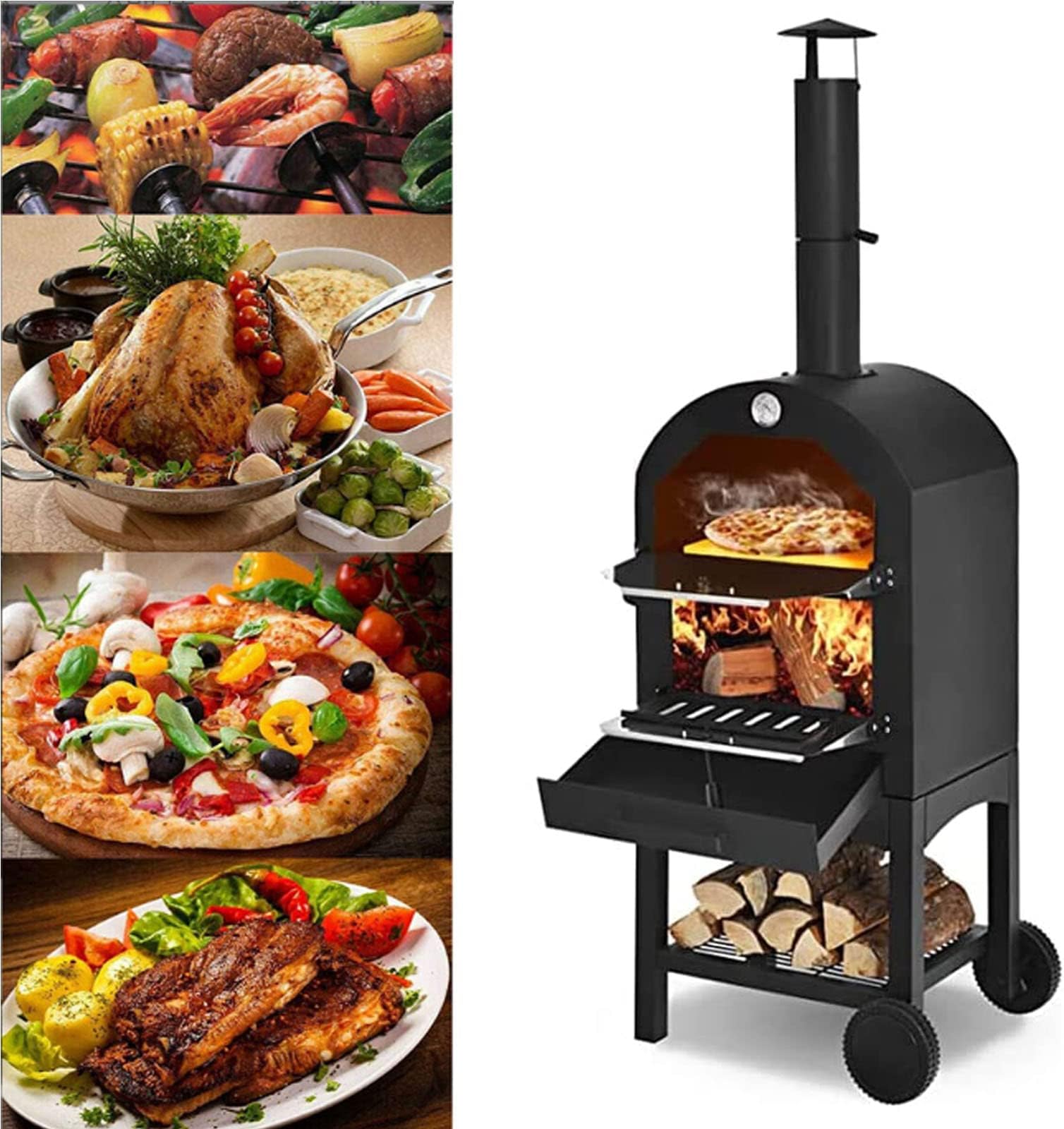 Amazon.co.jp: ENRO ポータブル ピザ窯 窯焼マスター【お庭やキャンプで本格ピッツァが焼ける】収納バッグとピザシャベル付き ENRO最上位モデル : ホーム＆キッチン