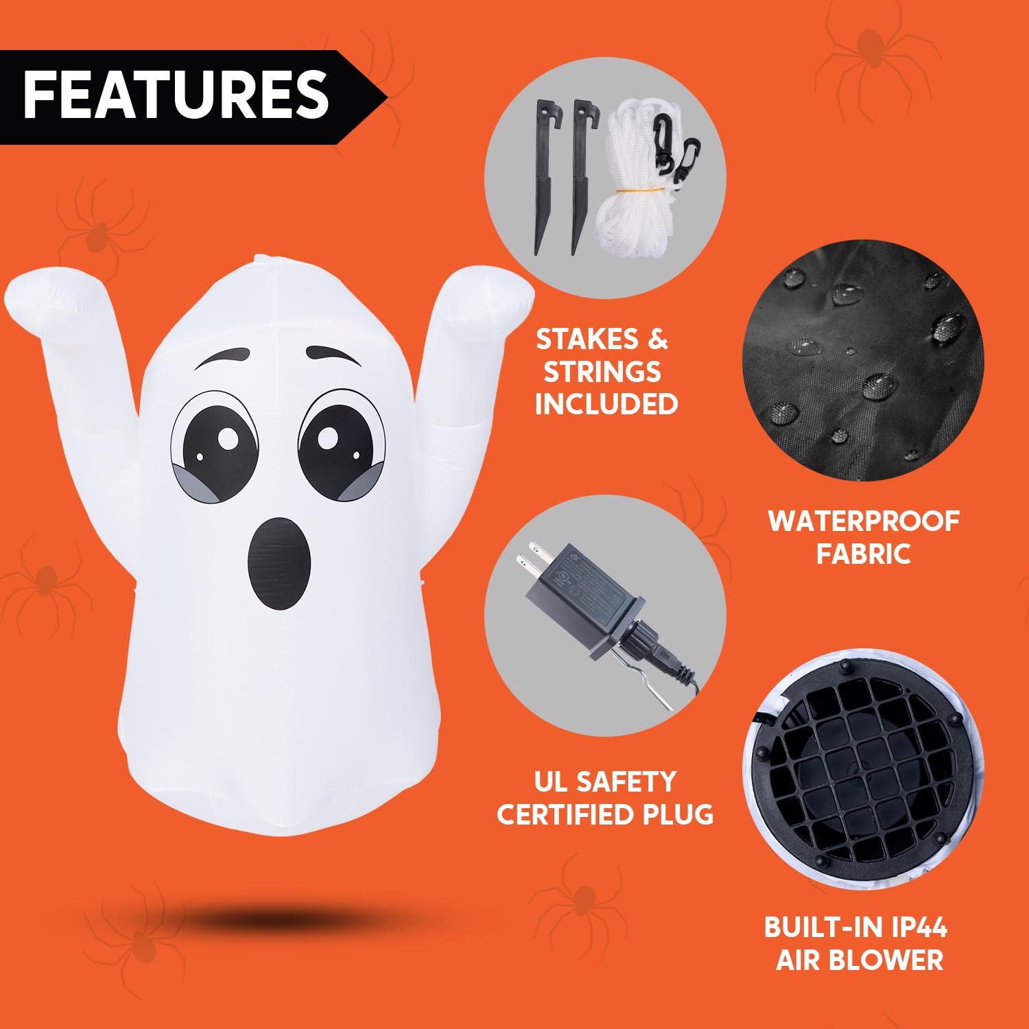Snapklik.com : Joiedomi 5 FT Tall Halloween Inflatable Ghost Outdoor ...