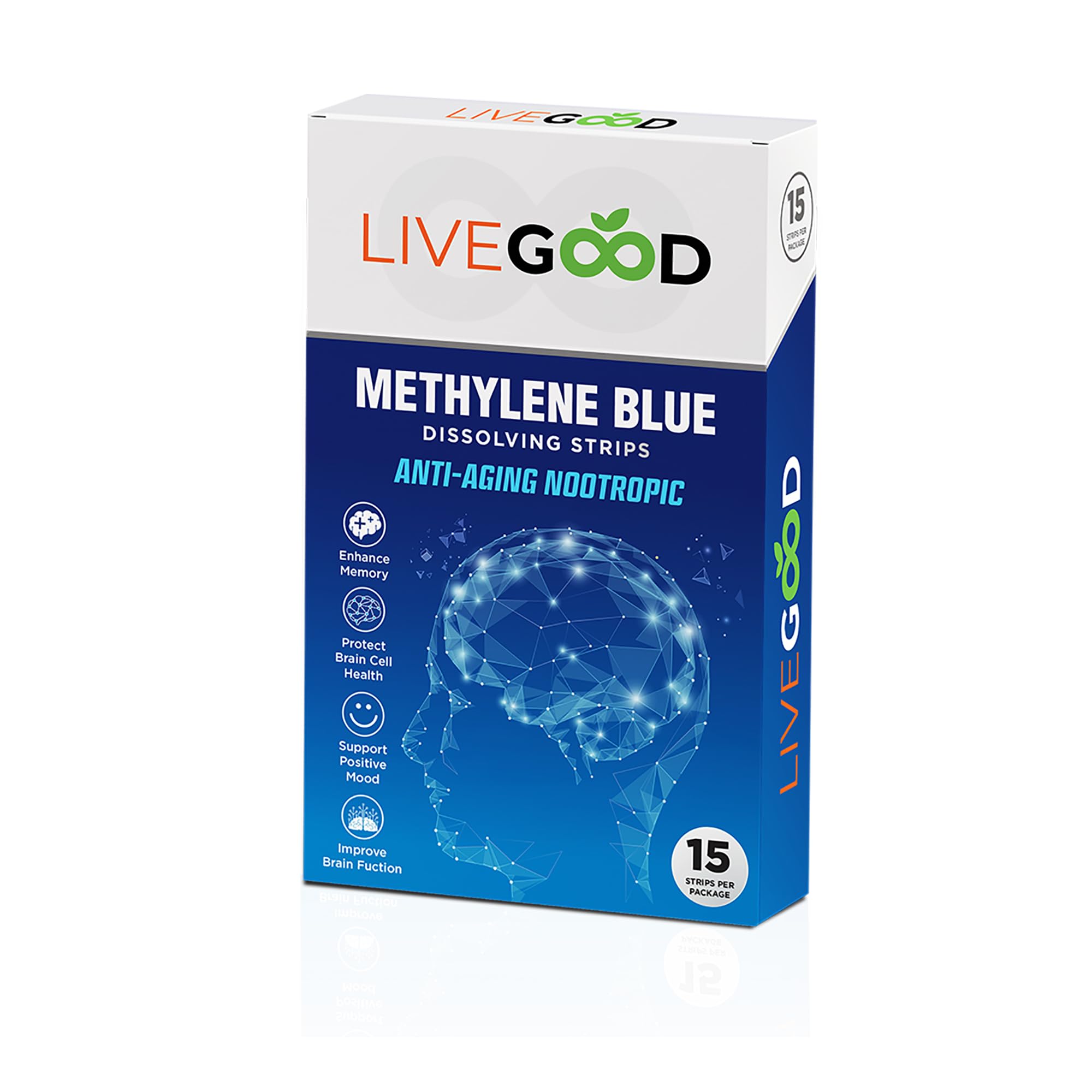 Amazon.com: LIVEGOOD™ Methylene Blue Nootropic – Dissolving Strips for Maximum Absorption ...