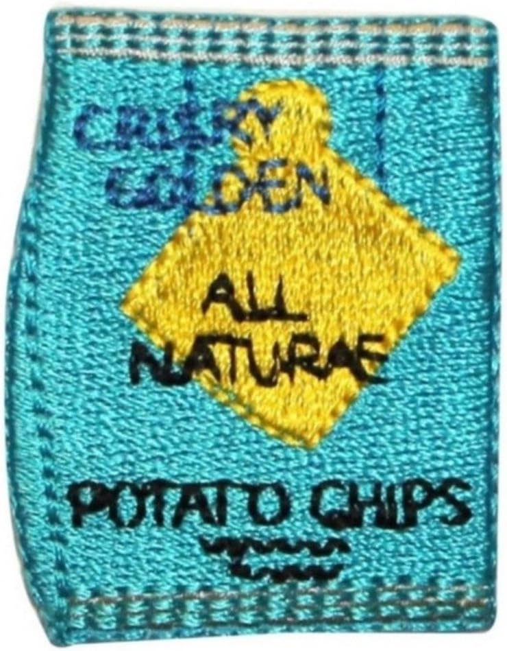 Amazon.com: ID 1239B Bag of Potato Chips Patch Crispy Chip Food ...