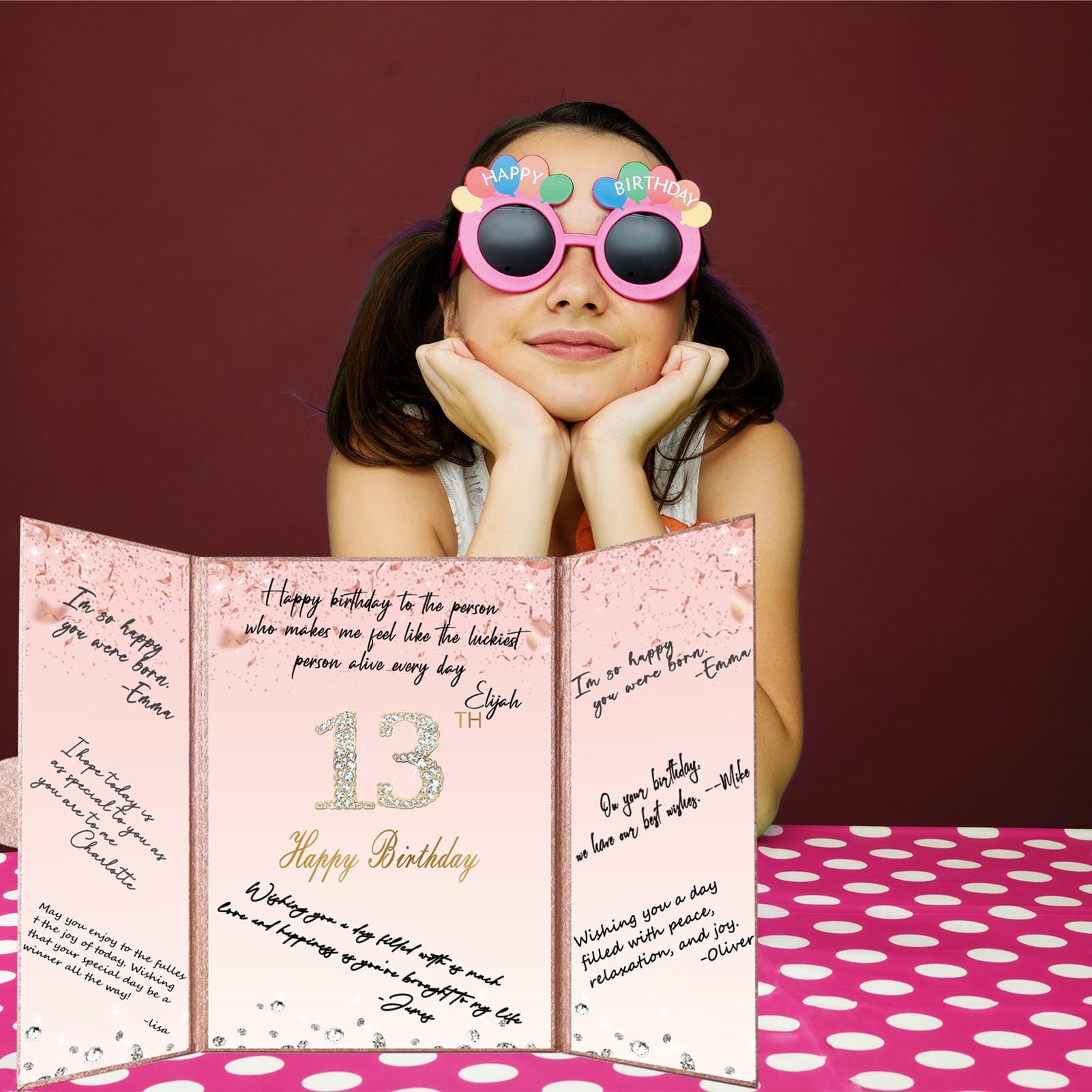 Snapklik.com : Rose Gold 13th Birthday Decorations, Creative 13th ...