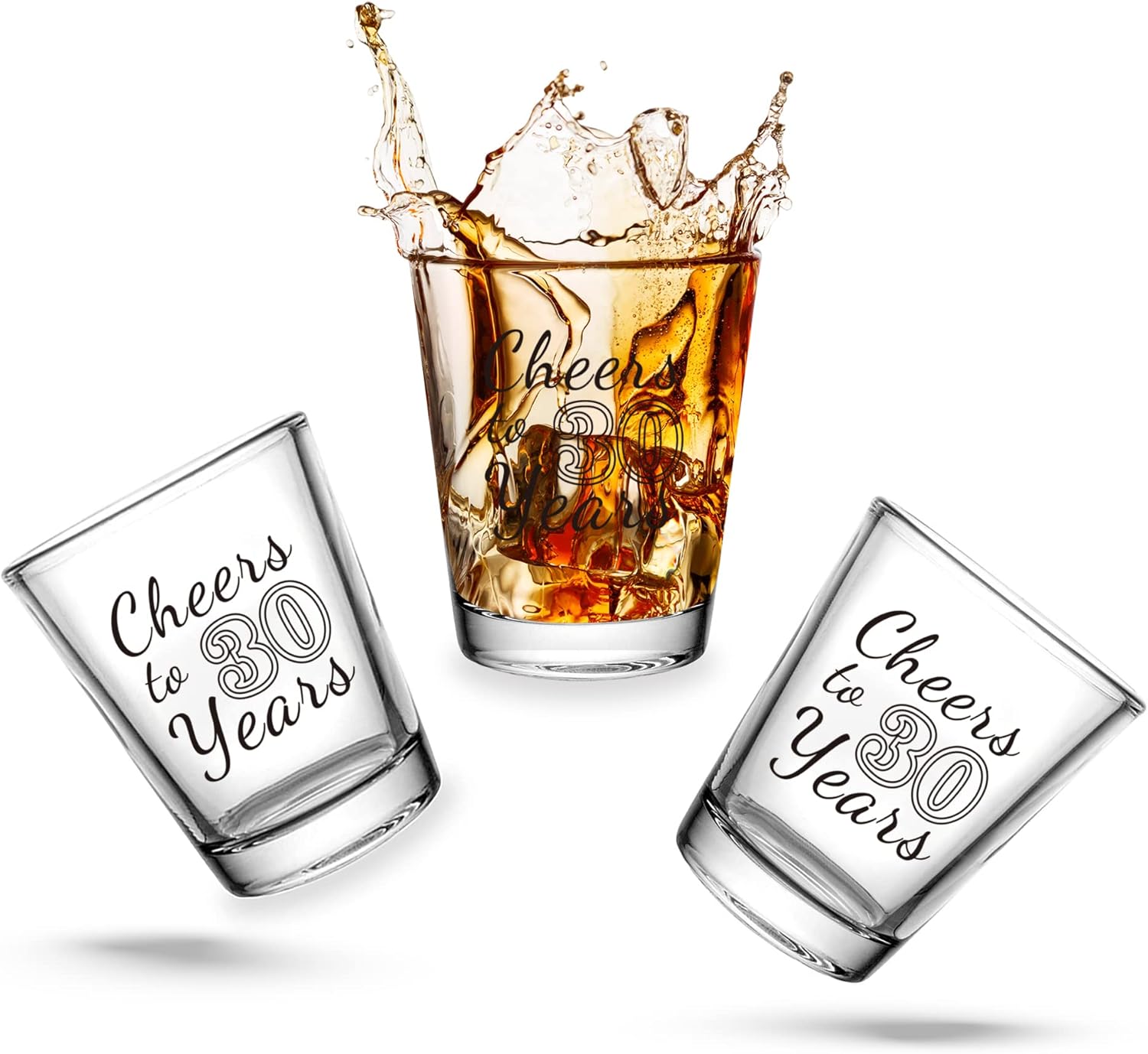 Amazon.com | 3 PCS 30th Birthday Shot Glasses Set, 1.5 oz Cheers to 30 ...