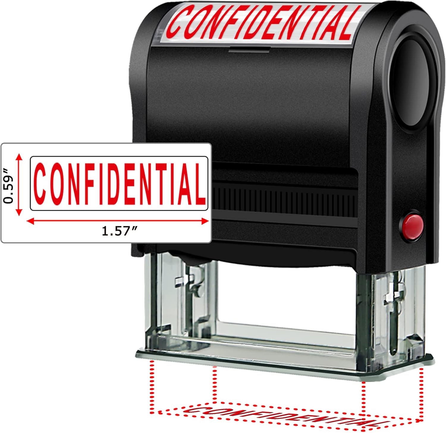 Amazon.com: Toplusesse Confidential Stamp Self Inking Rubber Office ...