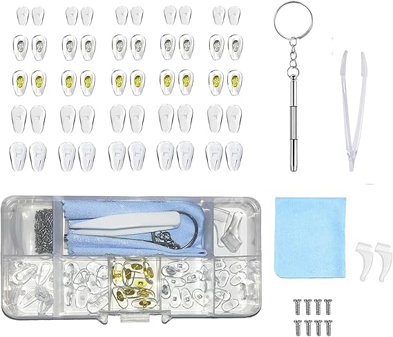Spectacle Repair Kit,50Pcs Glasses Screws,50 PVC Push-in Silicone ...
