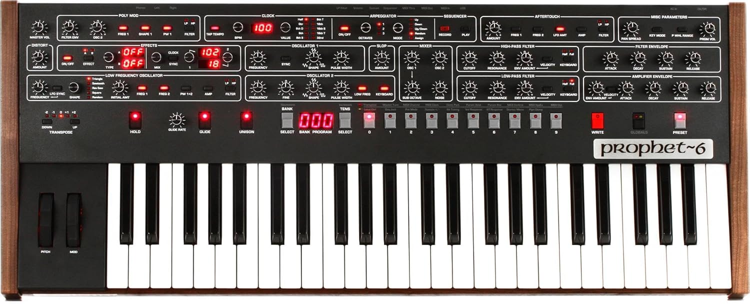 Amazon.com: Sequential Prophet-6 6-Voice Polyphonic Analog Synthesizer ...
