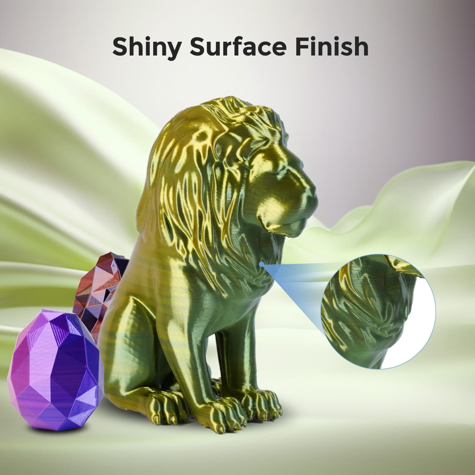 Snapklik.com : Creator Silk PLA 3D Printer Filament, Shiny Silk PLA ...