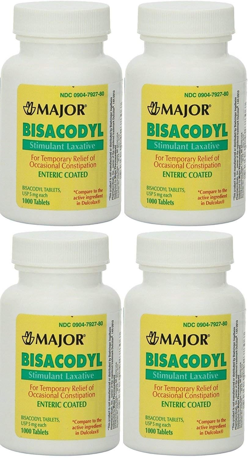 Amazon.com: Bisacodyl 5MG Generic for Dulcolax Laxative Coated Tablets ...
