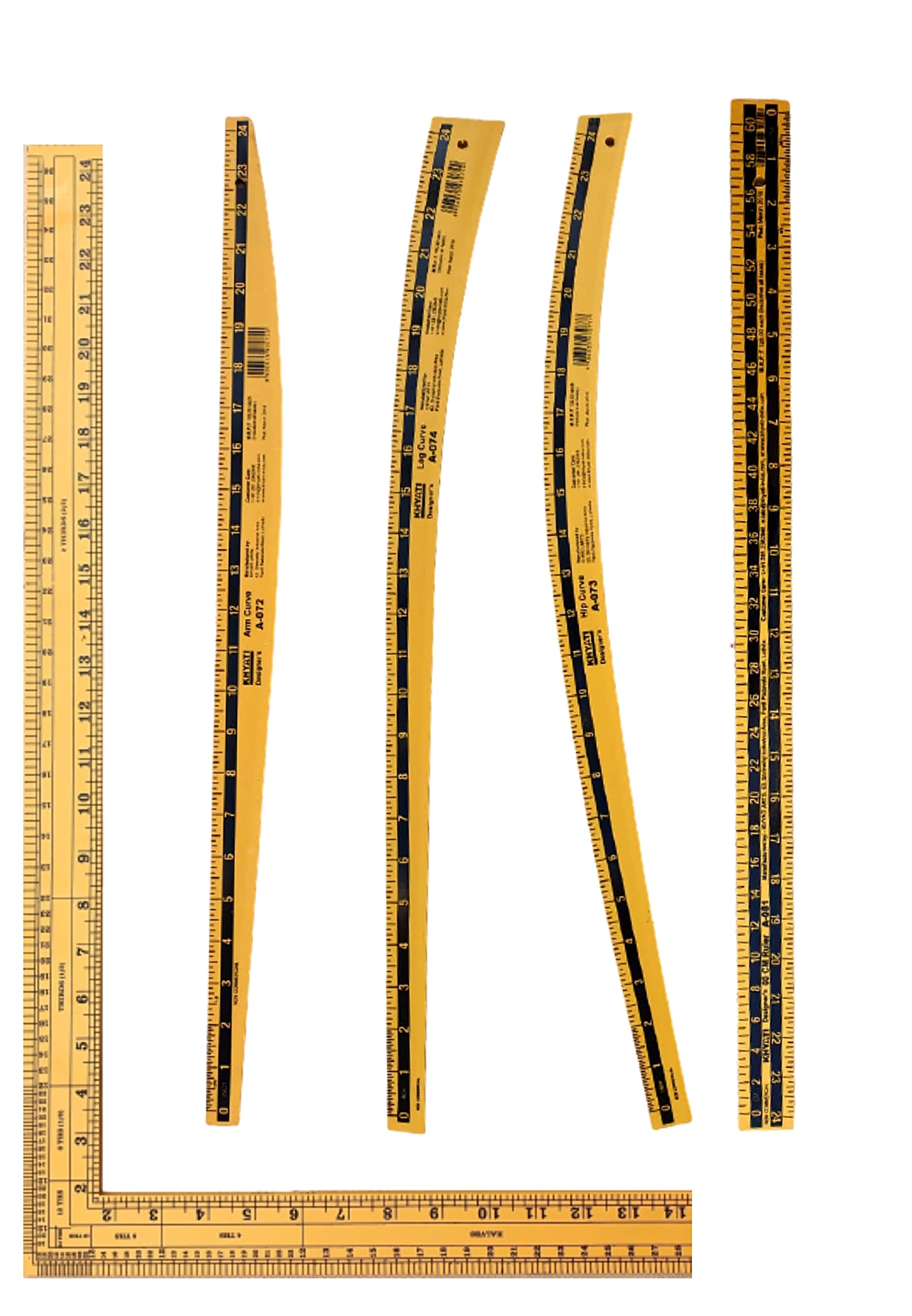 Khyati Fashion Designing Scale Hard Plastic Scale Set Of 5 | Desertcart GB