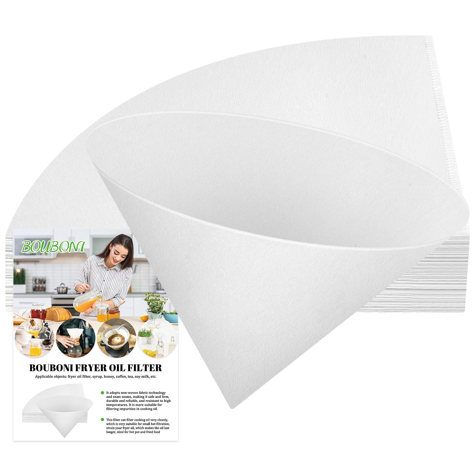 Amazon.com: 10" Fryer Oil Filter 25pcs Non Woven Cooking Oil Filter ...