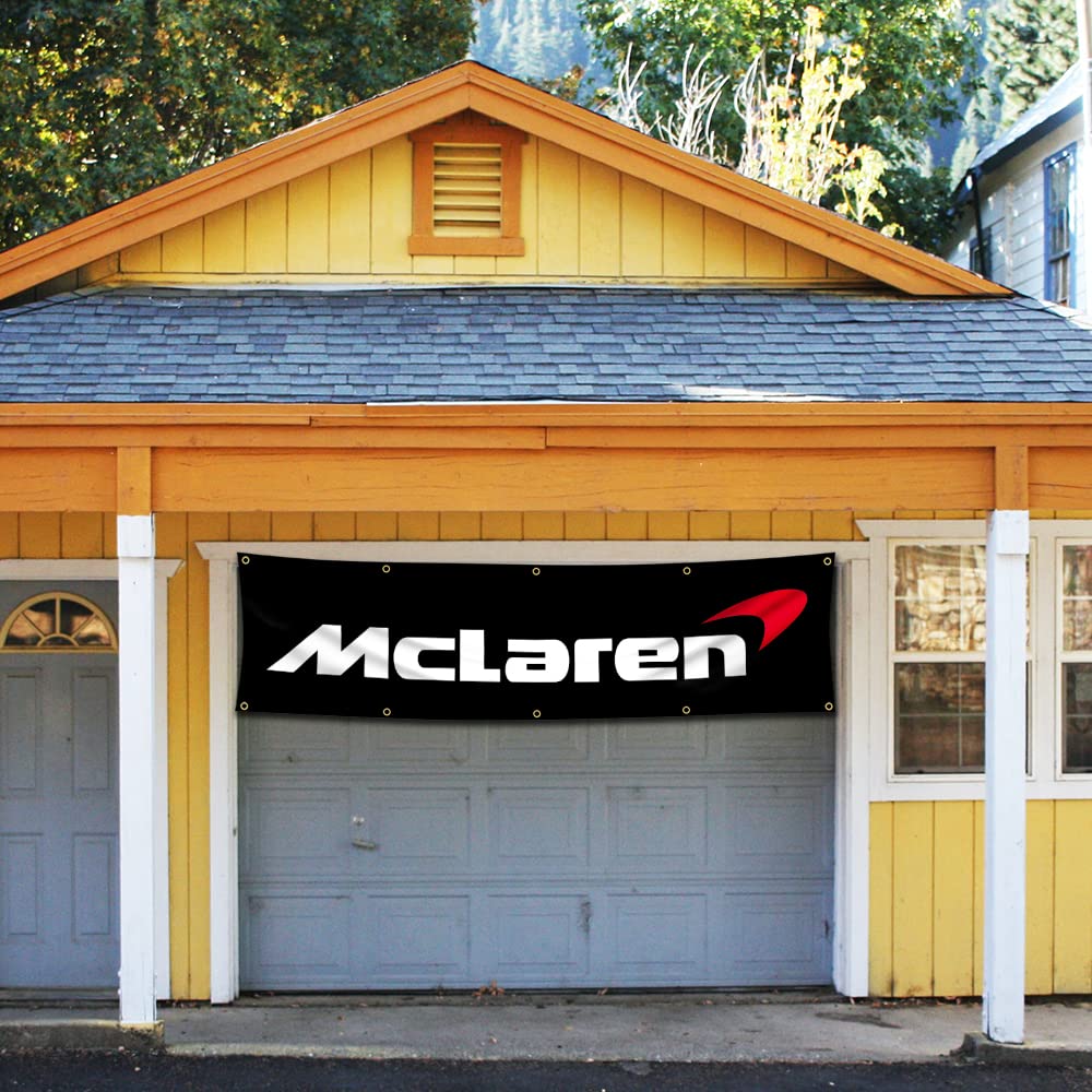 Buy Furlista McLaren Banner Racing Car Racing Car Garage Wall Decor ...
