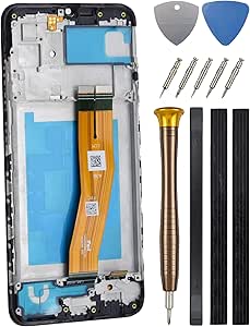 Amazon.com: Full Screen with Screen Frame for Samsung Galaxy A03 SM ...