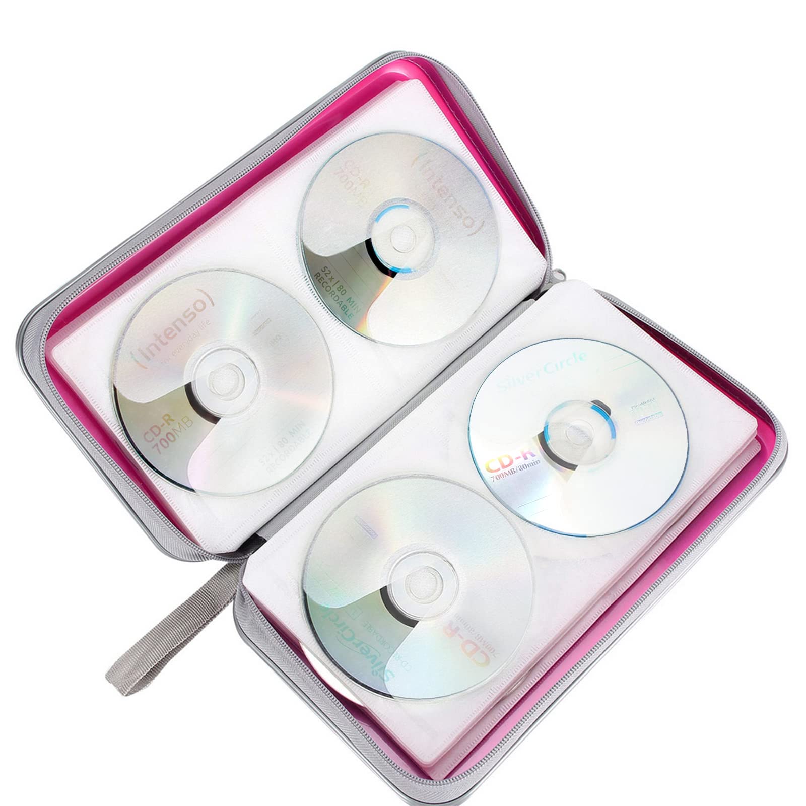 Snapklik.com : CD Case, Siveit DVD Case Holder 96 Capacity Hard Plastic ...