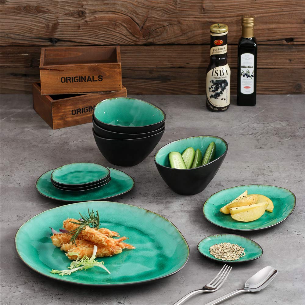 vancasso,Series COCO, Stoneware Dinnerware Set, 11 Pieces Plates and ...