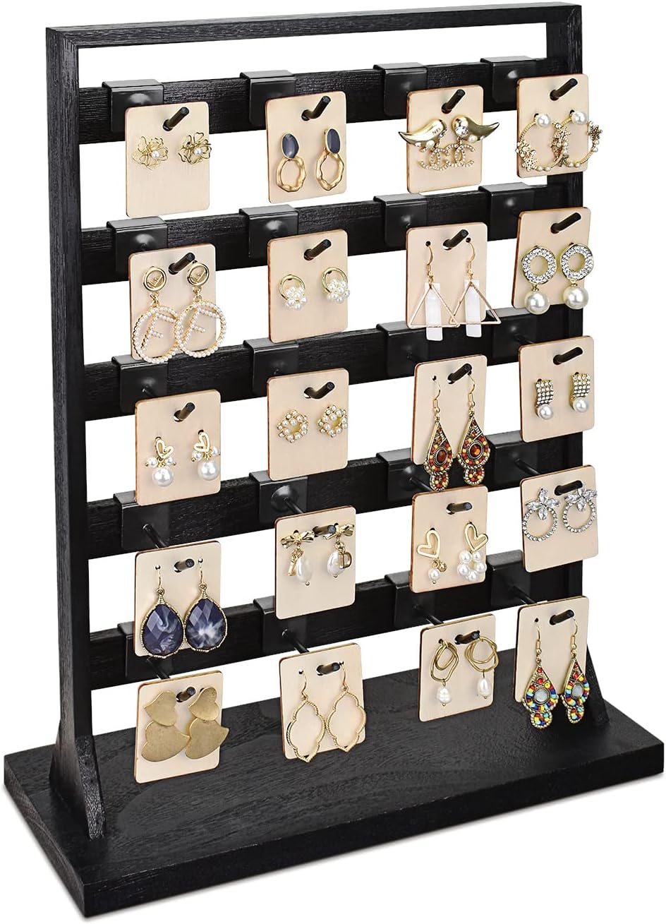 Amazon.com: Miratino Earring Display Stands for Selling, Wood Jewelry ...