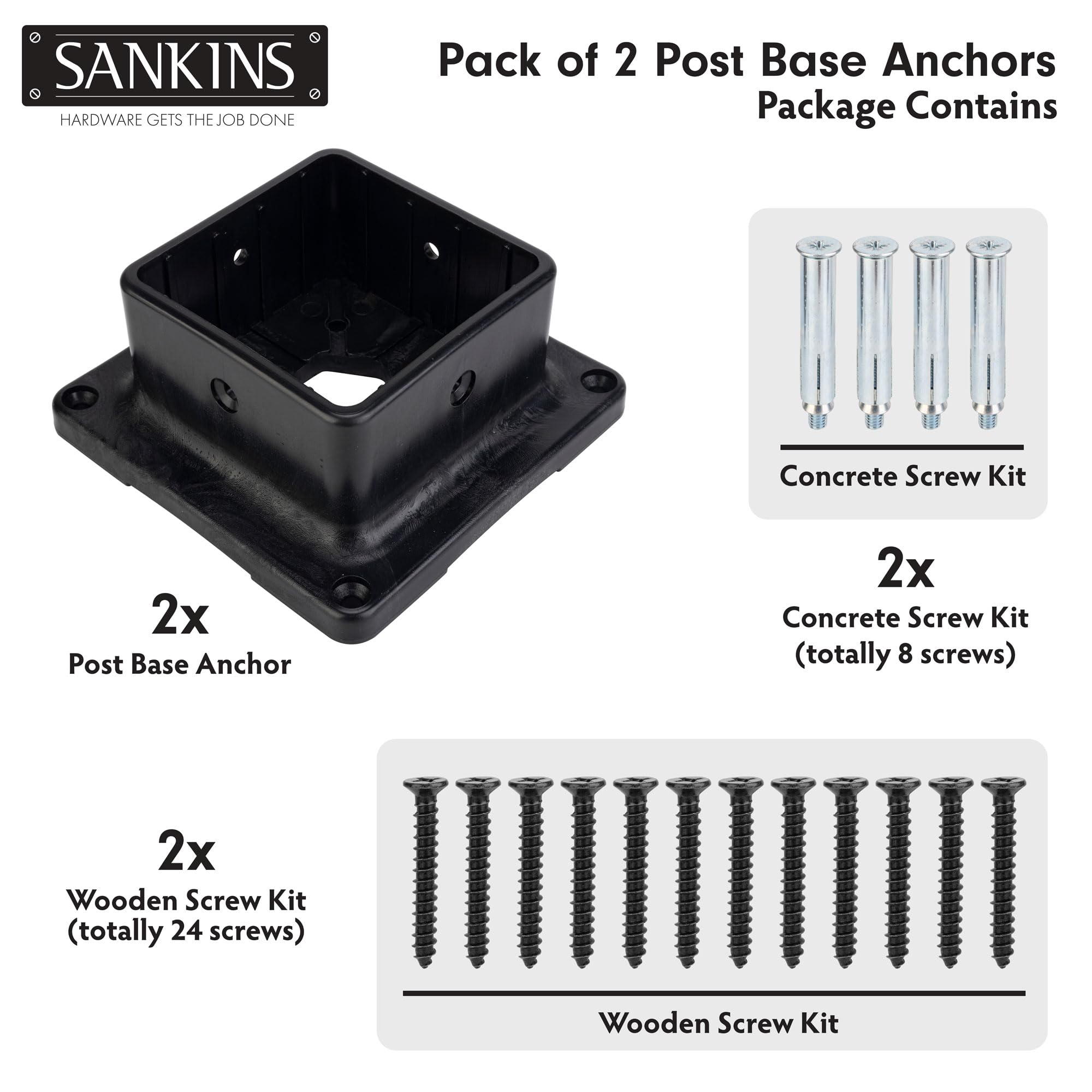 Surface Mount Deck Post Brackets Titan BP Wood Post Anchor Kit