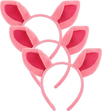 Amazon.com: Vovii 3Pcs Pig Ears Headband for Women and Girls, Furry ...