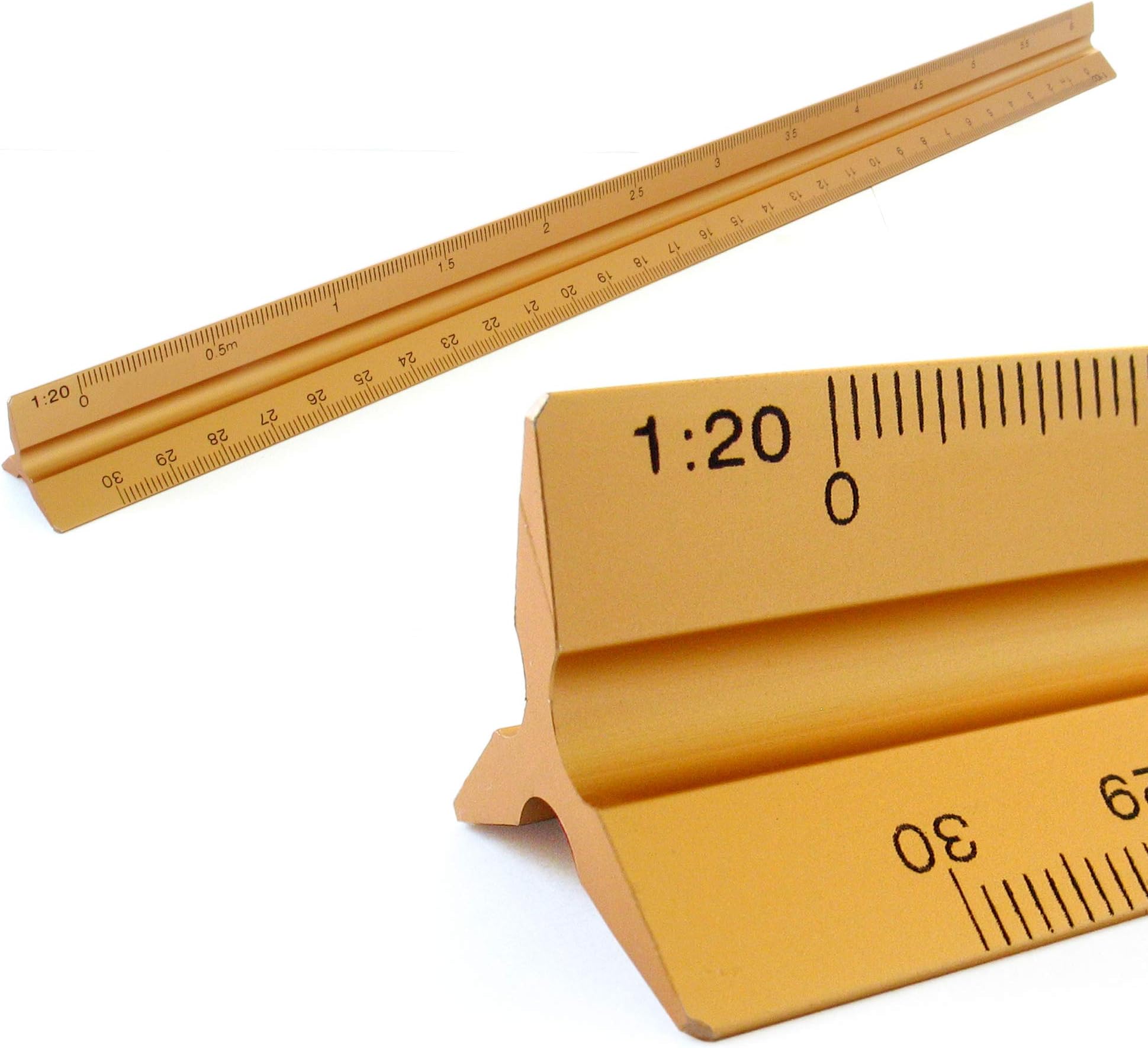 Helix 30cm Tri Scale Aluminium Ruler : Amazon.co.uk: Stationery ...