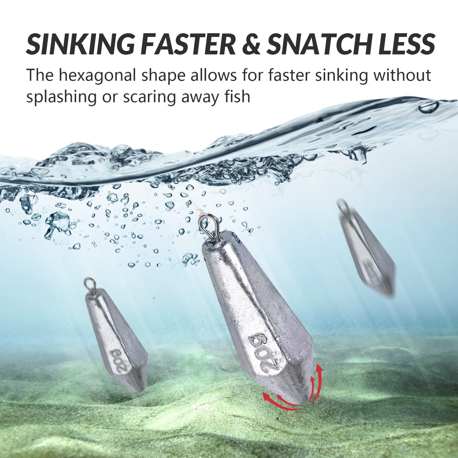 Snapklik.com : QualyQualy Drop Shot Fishing Weights Kit