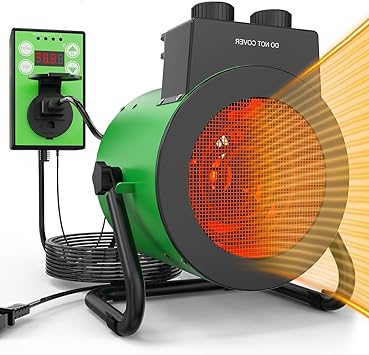 Amazon.com: Buyplus Greenhouse Heater with Digital Thermostat, 1500W ...