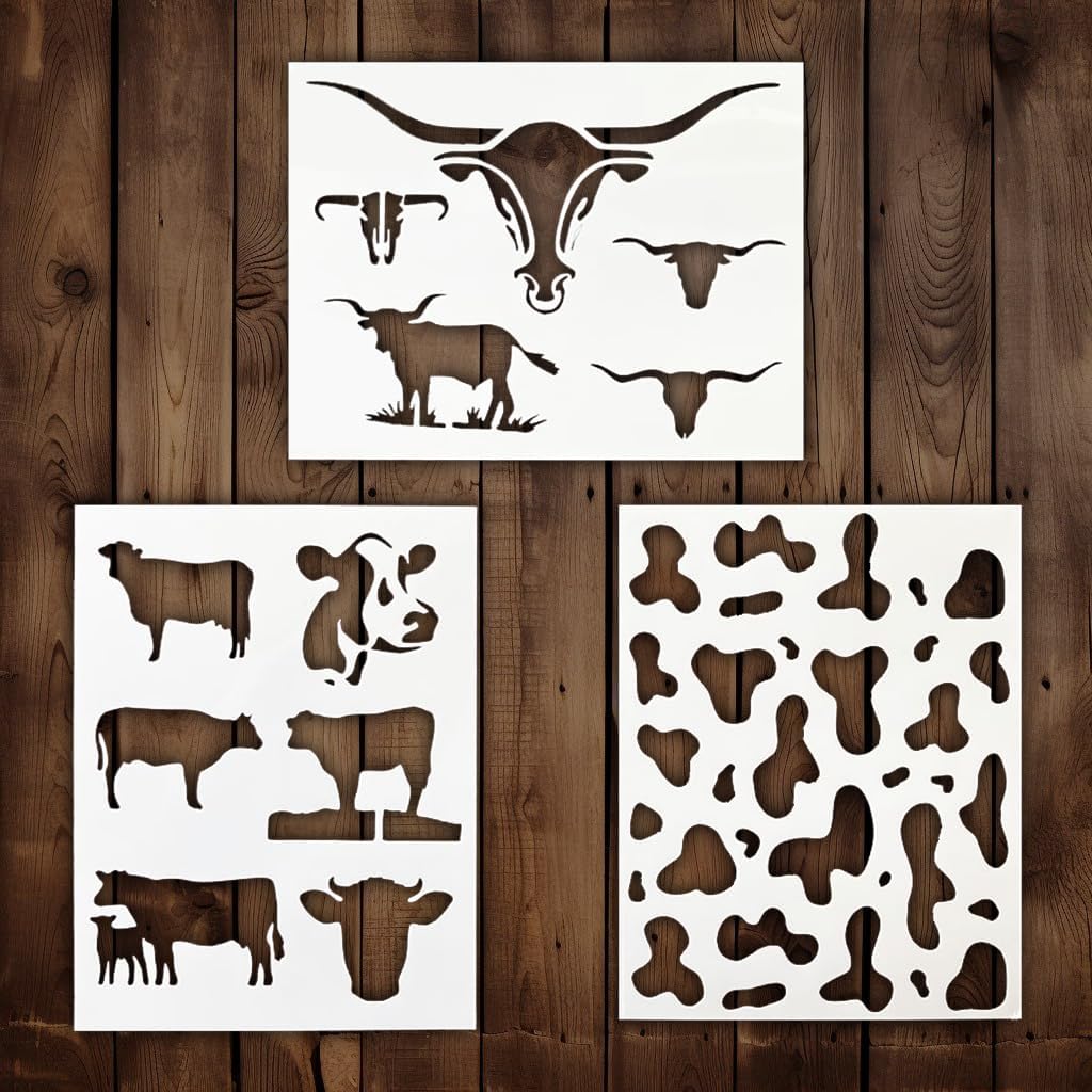 Amazon.com : Cow Stencil | Farmhouse Western Farm Animal House Print ...