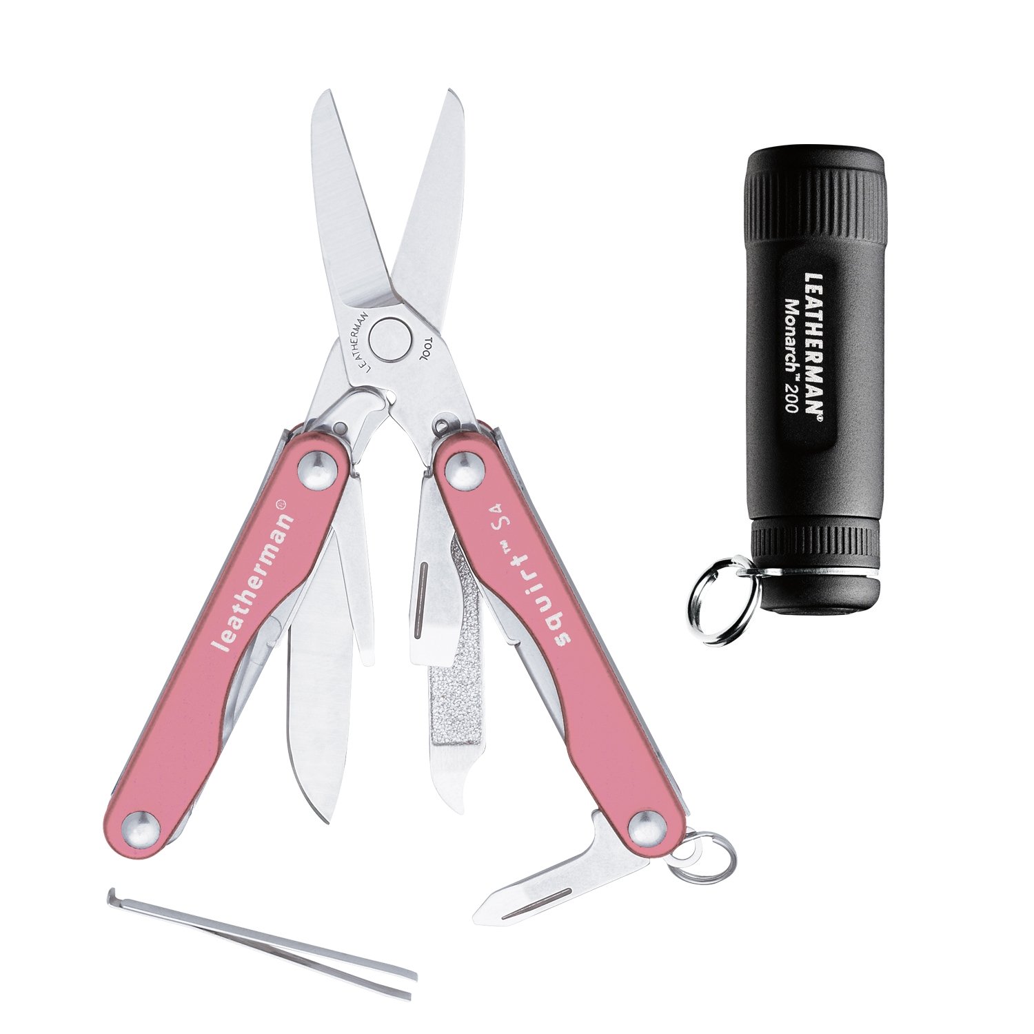 Snapklik.com : Leatherman Pink Squirt S4 Pocket Multitool And Monarch ...