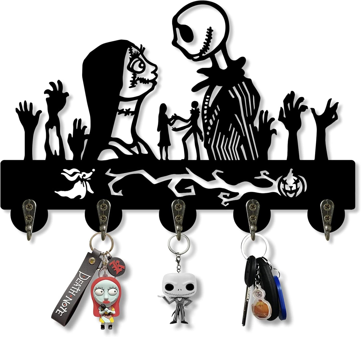 Amazon.com: ANTWAX Skull Key Holder for Wall, Couple Key Hooks, Cartoon ...