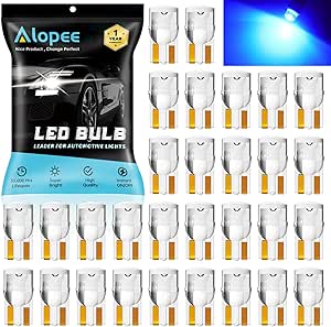 Amazon.com: Alopee 30 Pack 194 Blue Led Bulb Acrylic T10 Led Peanut ...