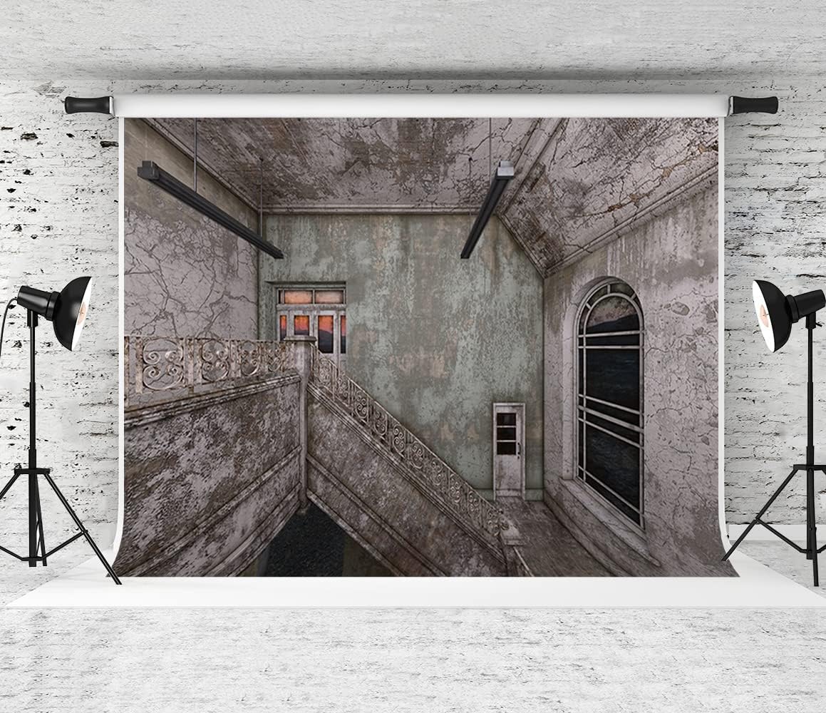 Amazon.com : RBQOKJ 7x5ft Abandon Building Backdrop Horror Empty House ...