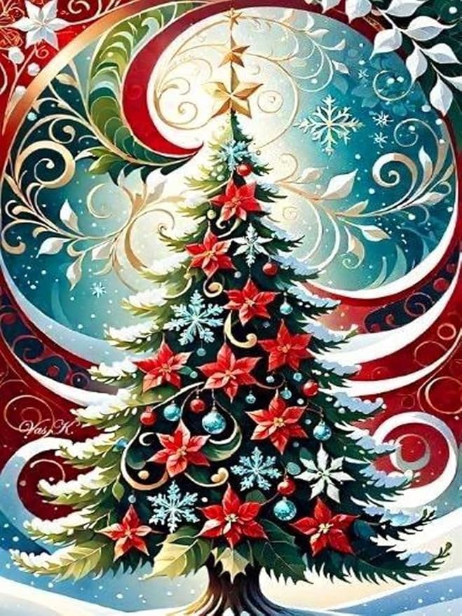 Christmas Diamond Painting Kits,Christmas Tree Diamond Art Kits for ...