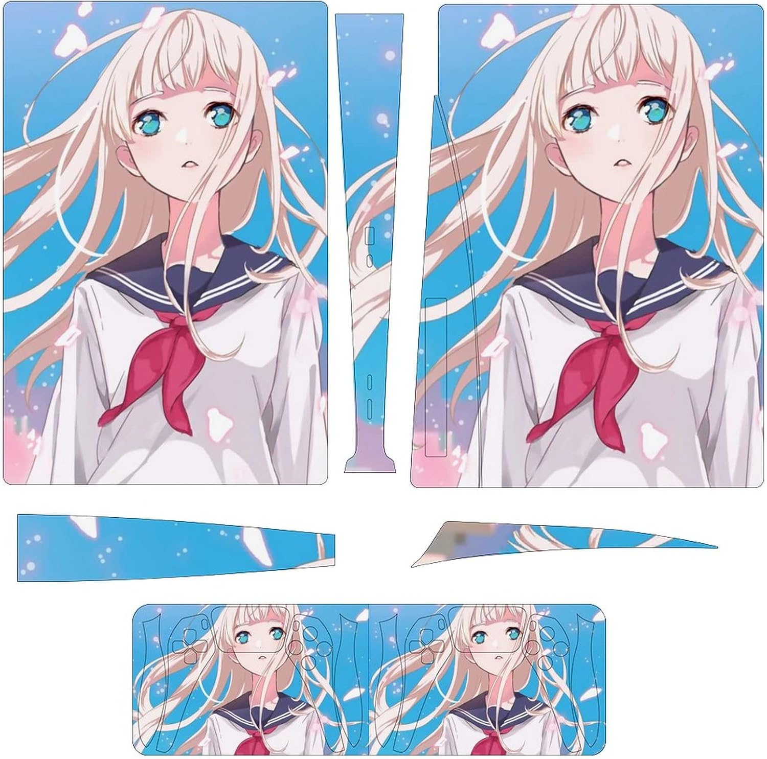 Amazon.co.jp: PS5 Skin Seal, Sailor Suit for Tomorrow, Girls, Cute PS5 ...