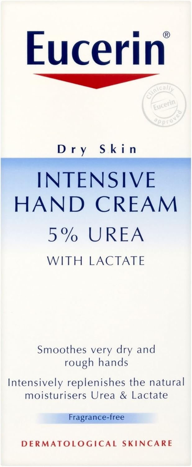 6 x Eucerin® Dry Skin Intensive Hand Cream 5% Urea with Lactate 75ml ...