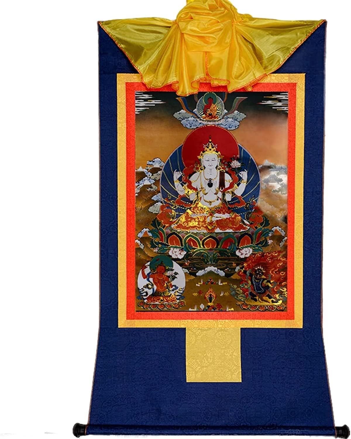 Amazon.com: Mudra Crafts Chenrezig Thangka Wall Hanging Thangka ...