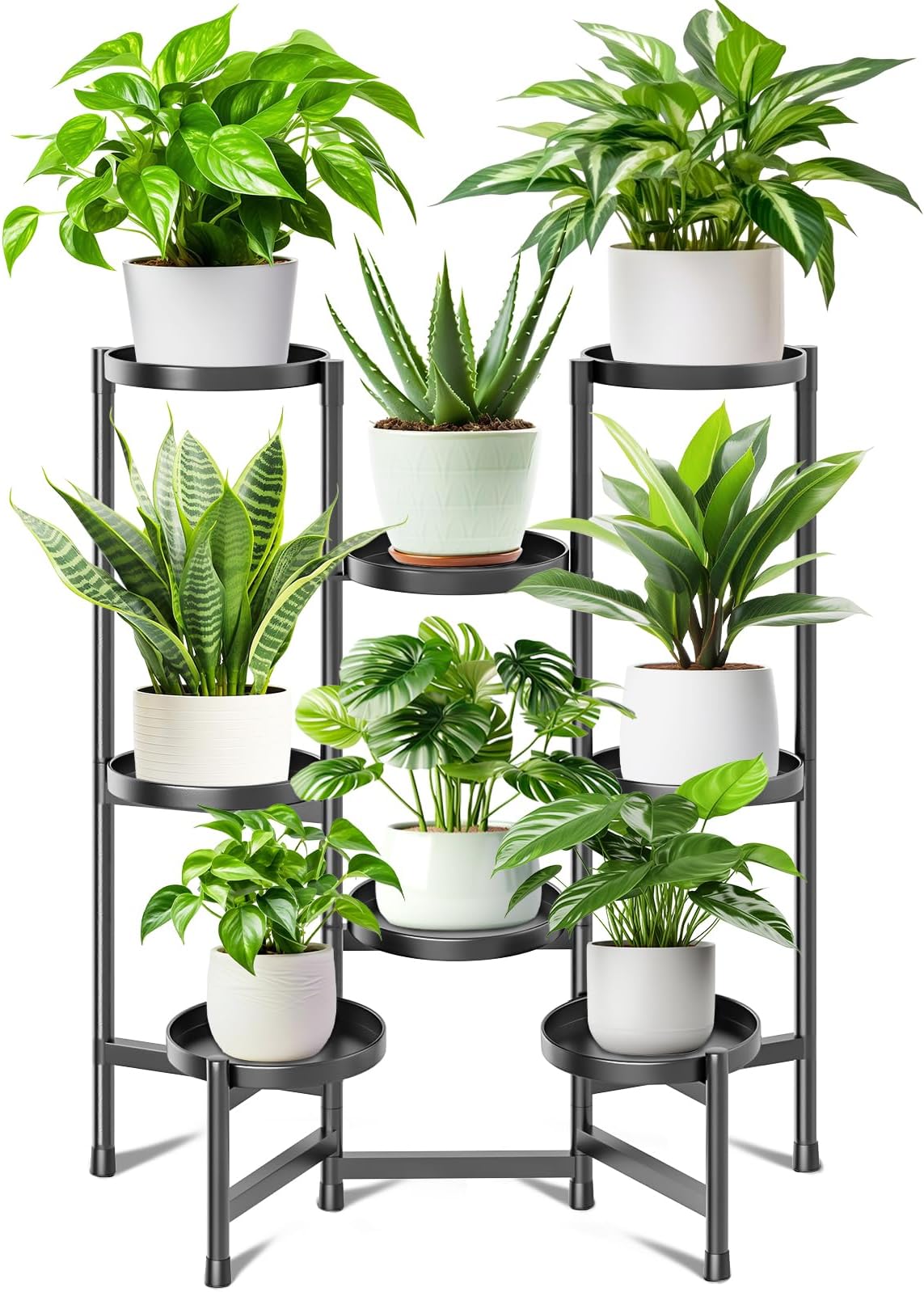 KMOTASUO Support de plantes en métal à 5 niveaux pour intérieur et ...