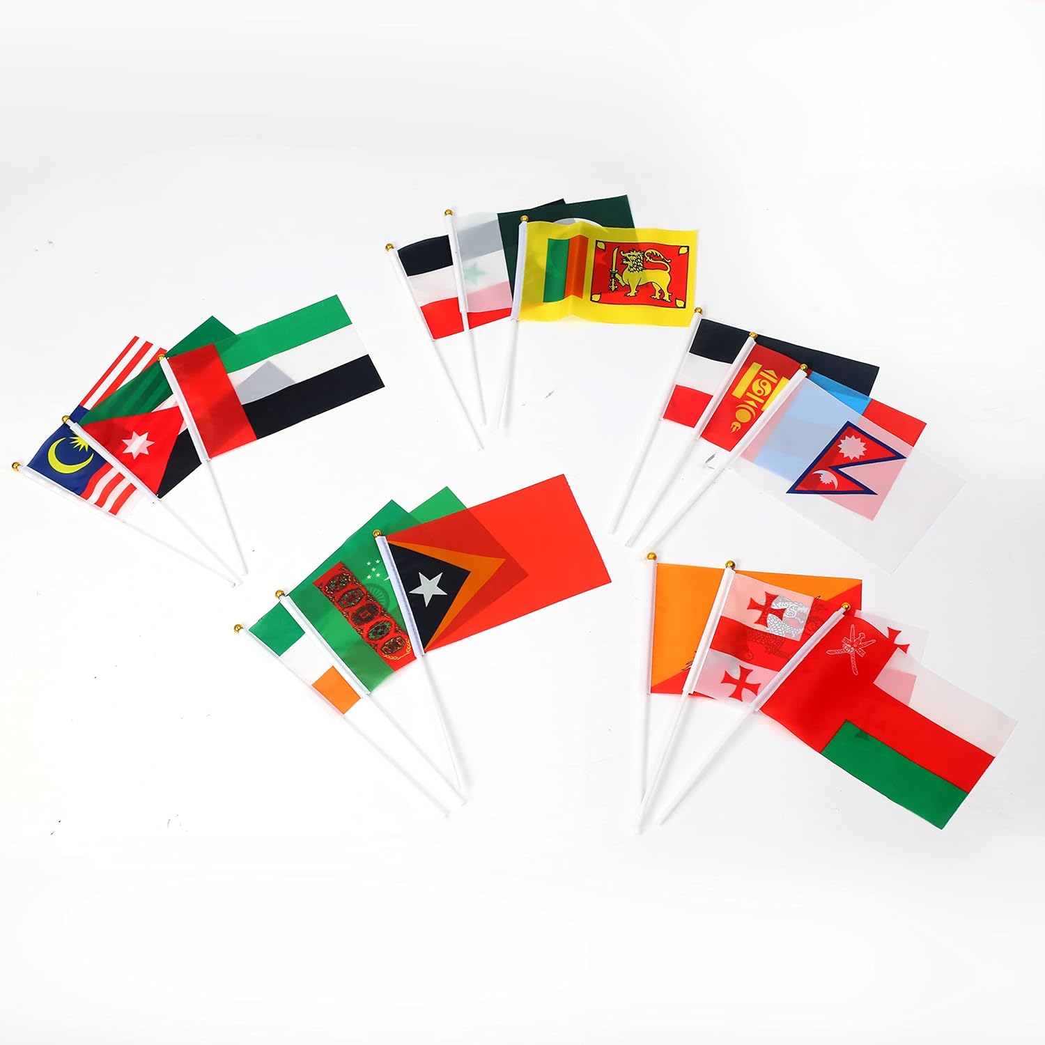 Amazon.com : 48 Asian Countries Flags,Sports Flags Stick Small Hand ...