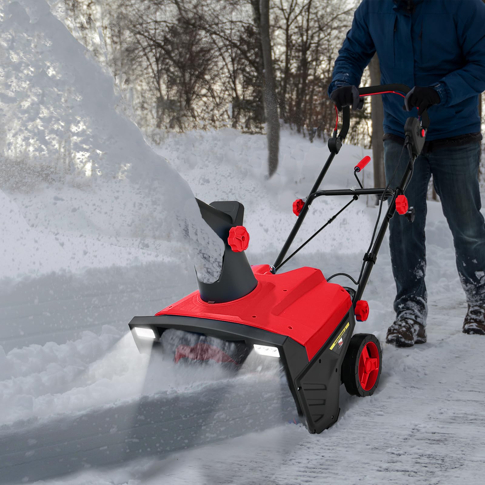 Amazon.com : IRONMAX Electric Snow Blower, 15 Amp 20-Inch Corded ...