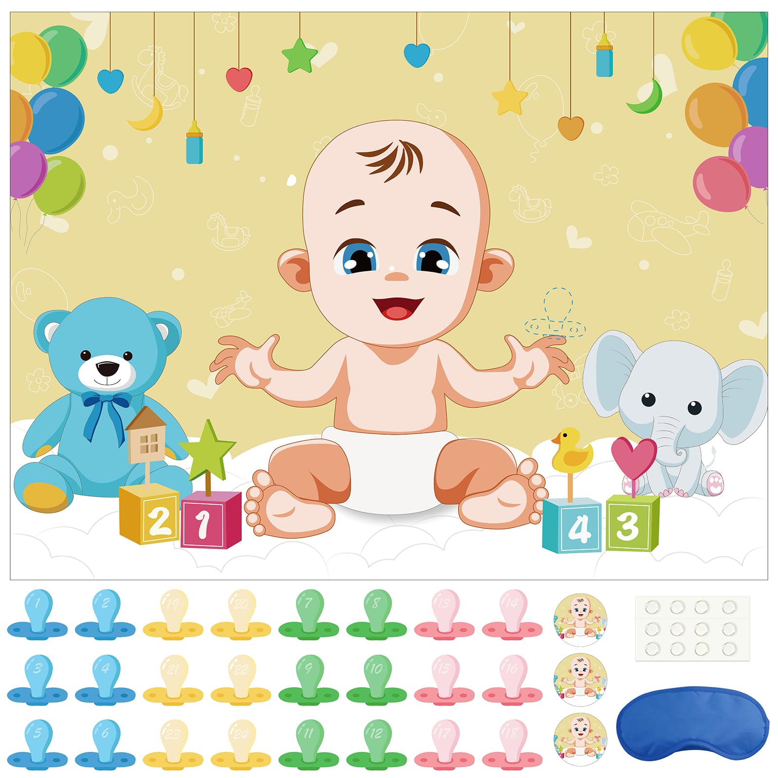 Snapklik.com : Morcheiong Pin The Pacifier On The Baby Game
