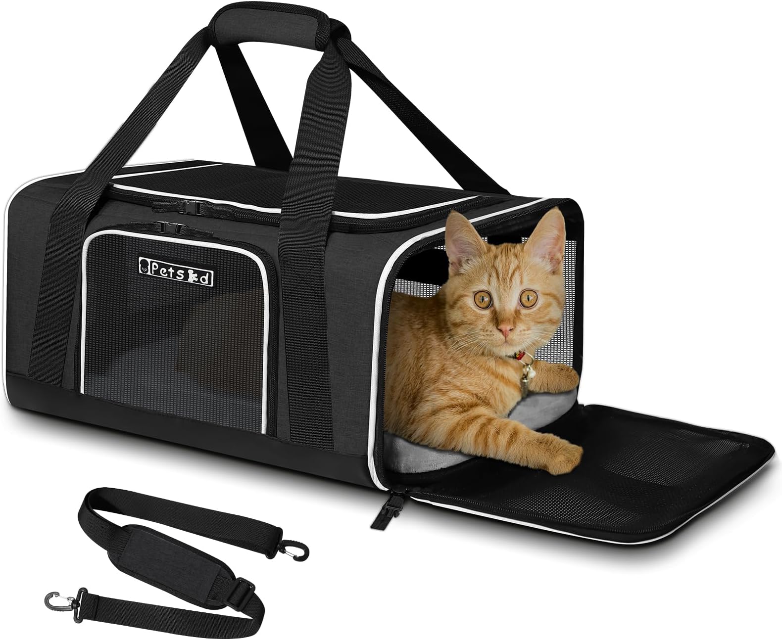 Petskd Pet Carrier 17x12x8.5 JetBlue Allegiant Airline Approved,Pet ...