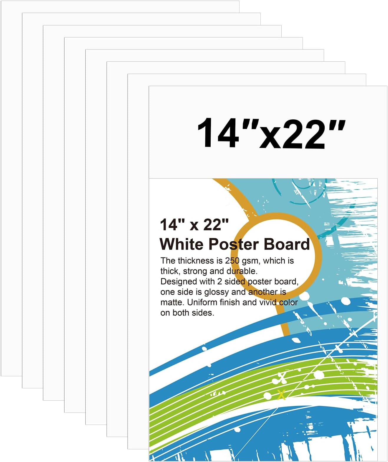 Amazon.com : Royal Brites White Poster Board, Medium Size Presentation ...