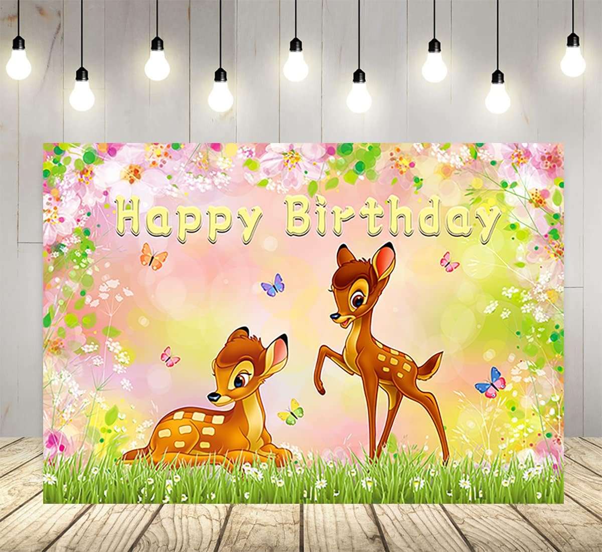 Amazon.com : Bambi Backdrop for Baby Shower Bambi Background for 1st ...
