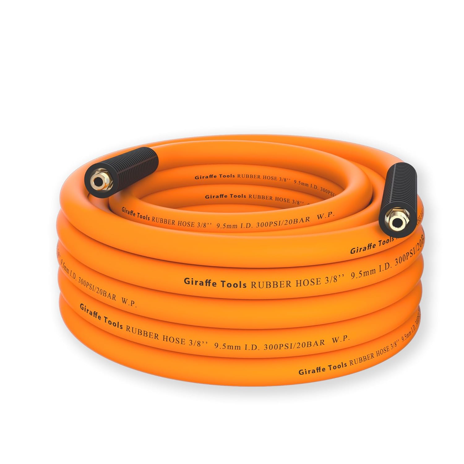 Giraffe Air Hose, 3/8 in. x 25 Ft, 1/4 in. Mnpt Fittings, Non-Kinking ...
