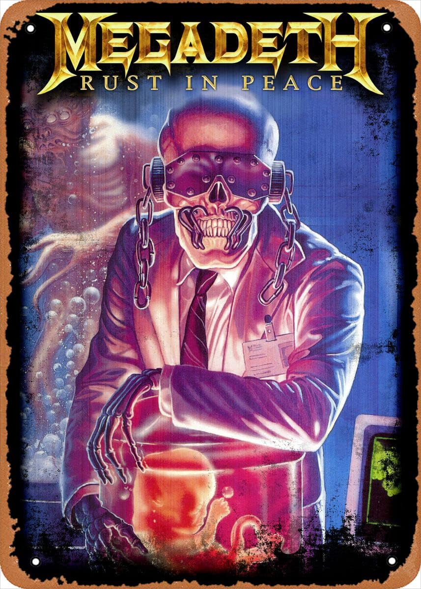 Amazon.com: Album Artwork Rust in Peace Metal Tin Sign Poster Vintage ...