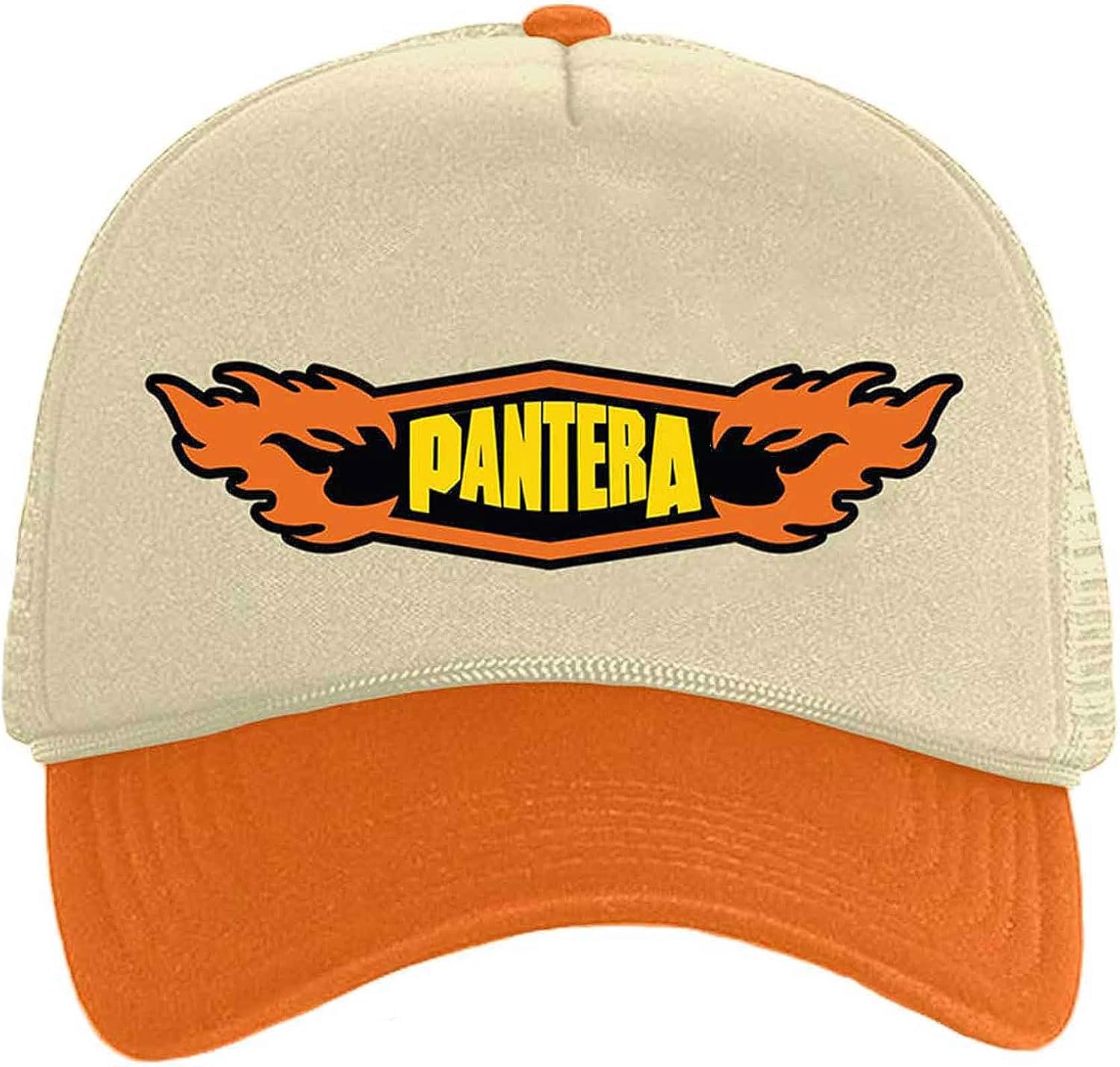 Pantera Baseball Cap Flames Logo Official Sand Trucker Size One Size at ...