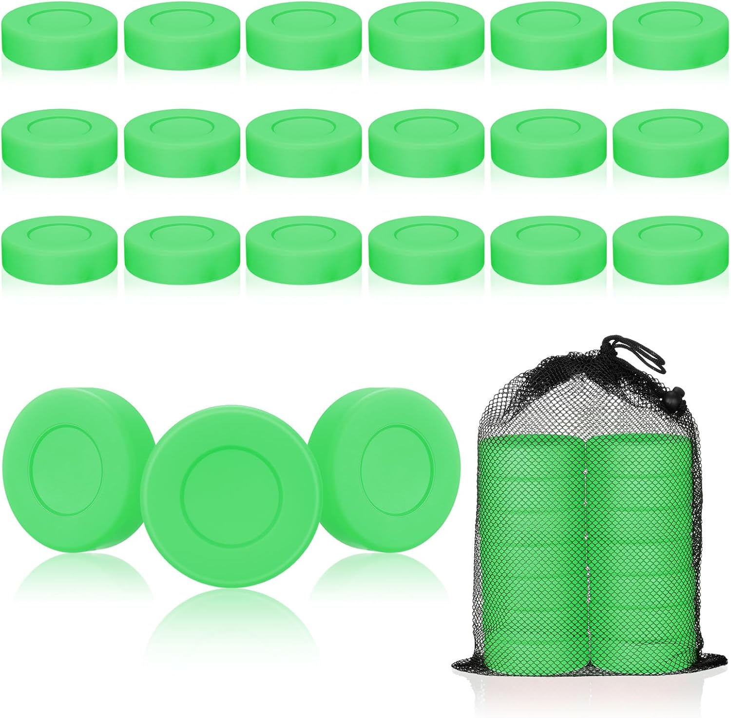 Amazon.com : Syhood 18 Pcs of Hockey Pucks Balls with Reusable Mesh Bag ...