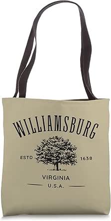 Amazon.com: Colonial Williamsburg Virginia Vintage Style Tote Bag ...