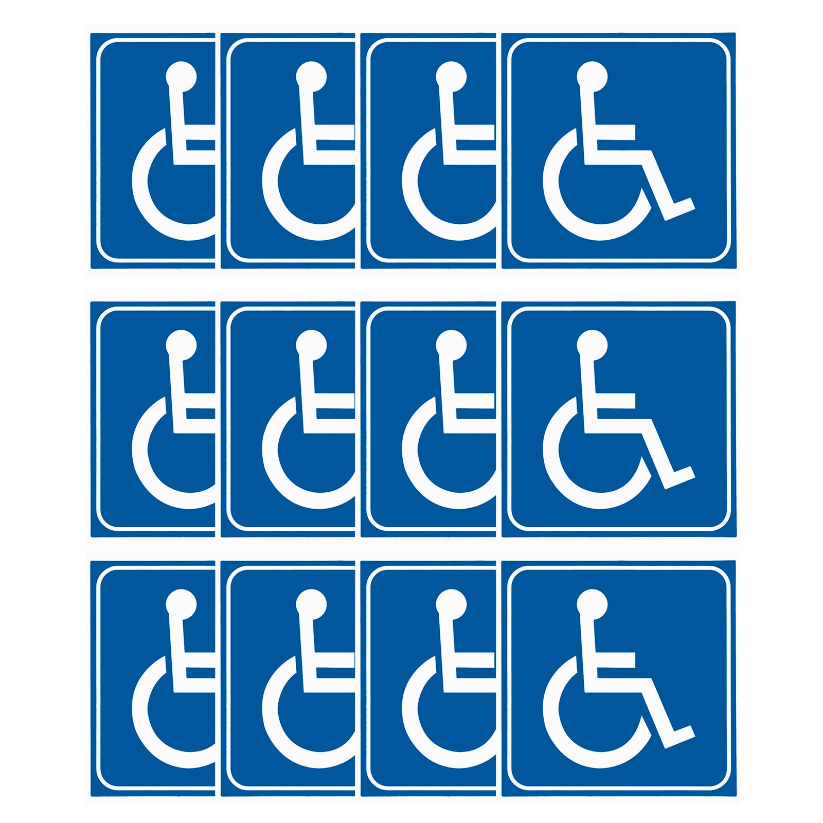 Amazon.com: PATIKIL Handicap Sign Stickers 3x3 Inch, 12 Pack Vinyl ...