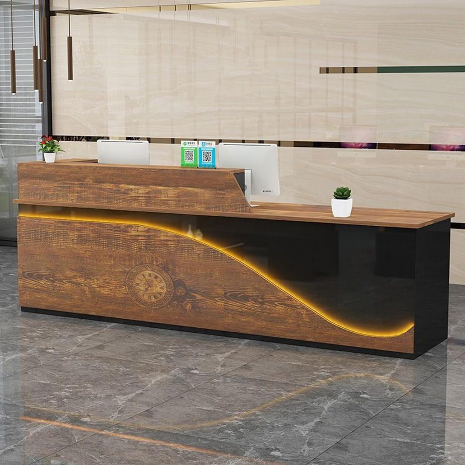 Amazon.com: Reception Desk, Checkout Counter, Reception Counter Desk ...