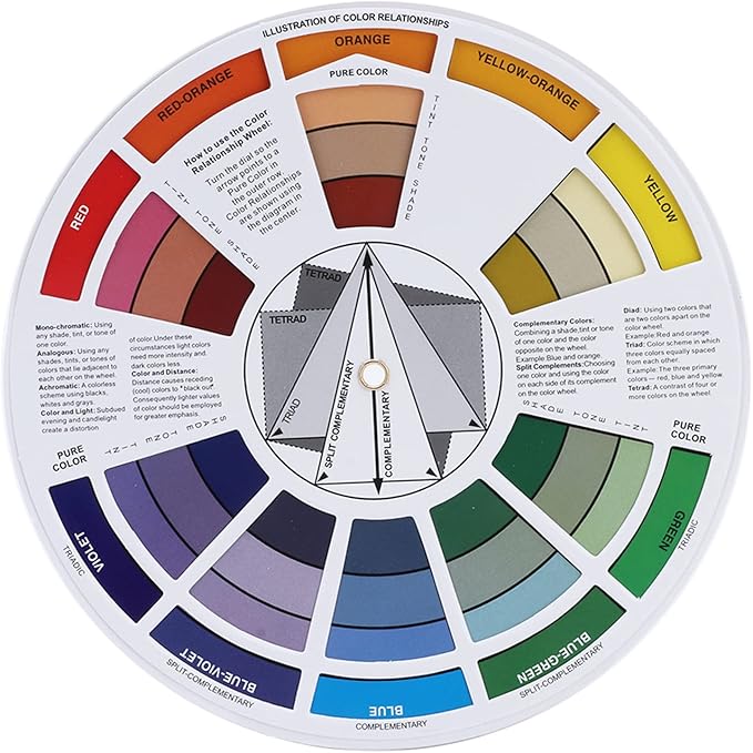Amazon.com: Joyzan Color Mix Wheel Guide, Mixing Learning Guide Tool ...