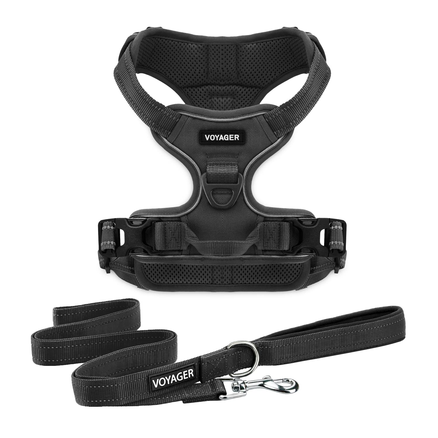 Snapklik.com : Voyager Dog Harness Dual Leash Attachment No-Pull ...