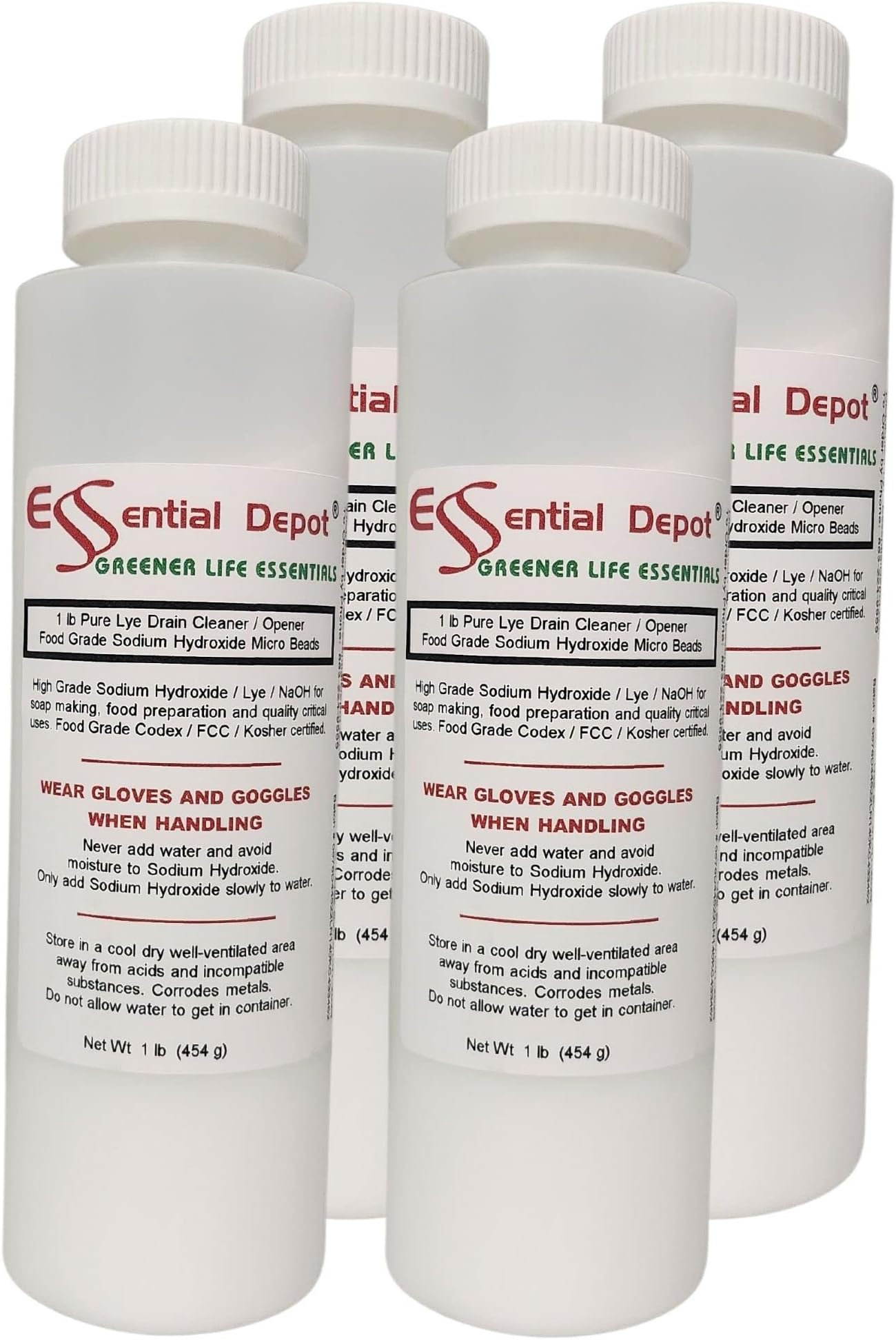 Amazon.com: Sodium Hydroxide (Caustic Soda Beads) Lye 99% Pure (2lbs ...